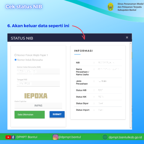 Cek status NIB lewat OSS - Berita | DPMPTSP Kabupaten Bantul